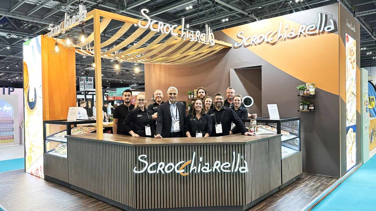 Scrocchiarella bespoke exhibition stand case study at Lunch! | Motive ...